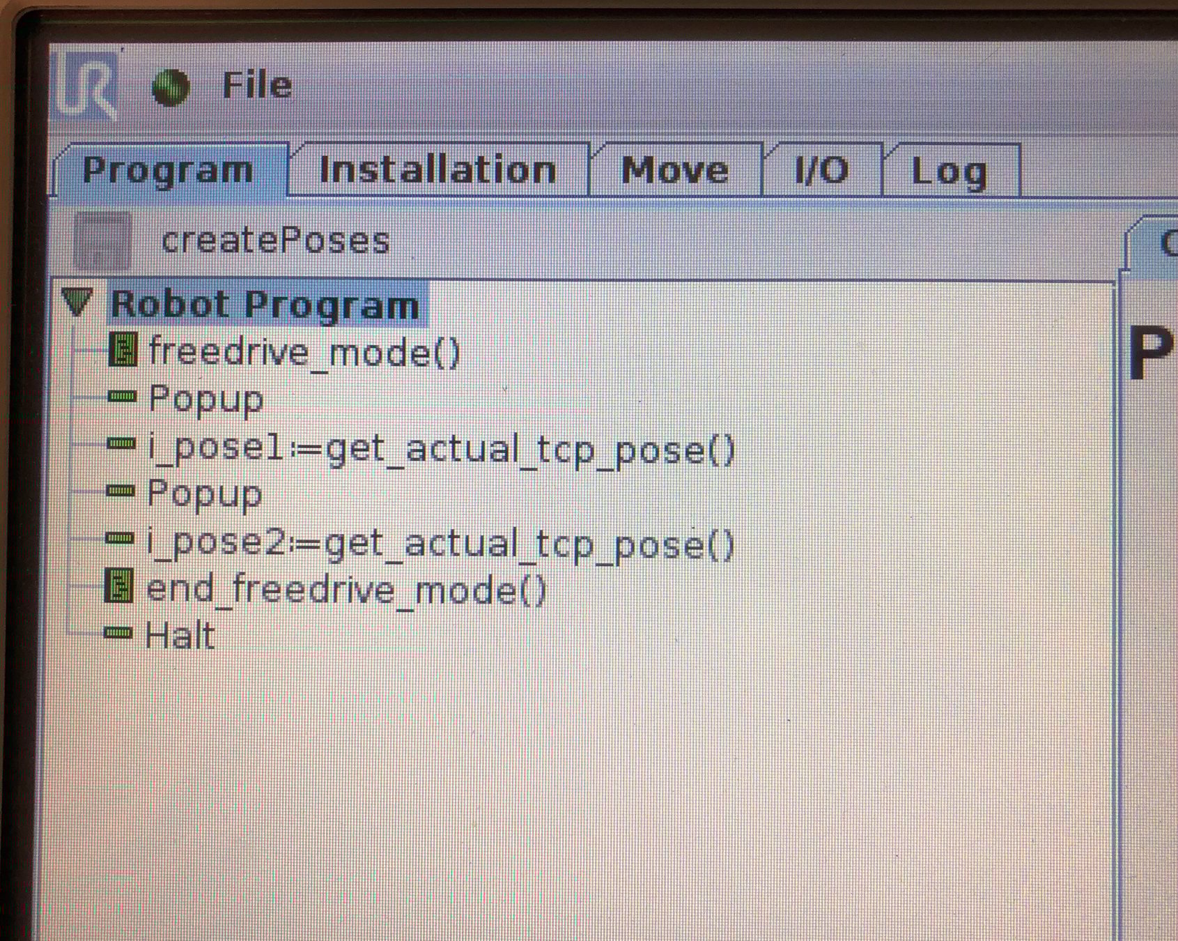 Universal Robots programming to create editable feature points