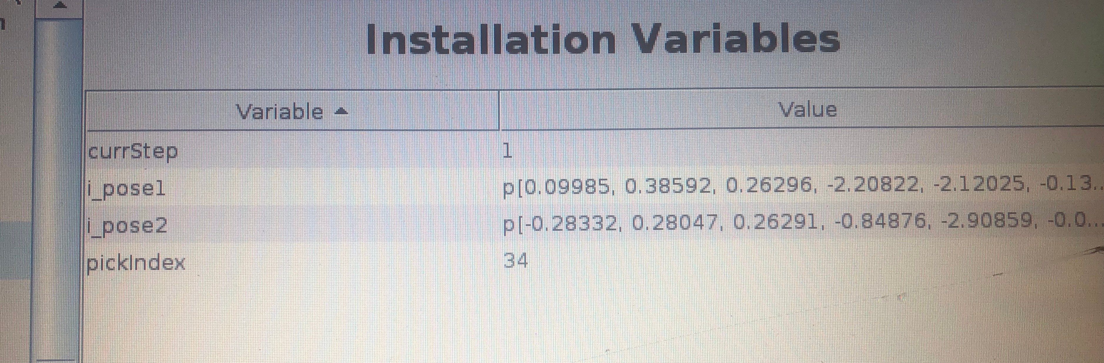 Universal Robots programming to create editable feature points